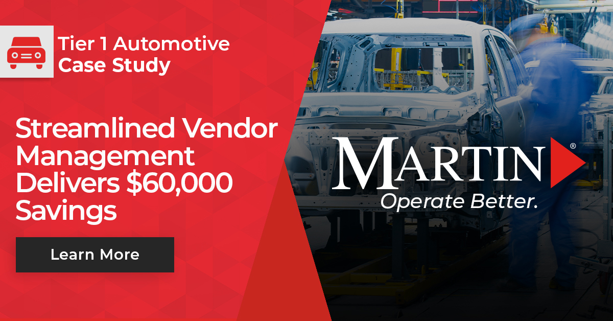Streamlined Vendor Management Delivers $60,000 Savings - Martin Supply